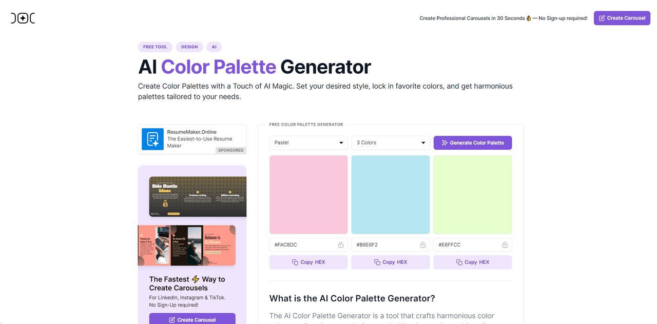 AI Color Palette Generator