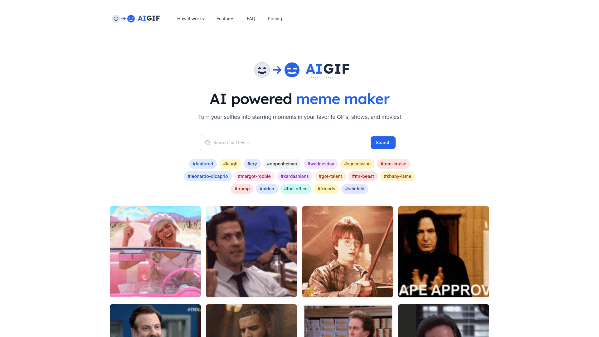 aigif - AI powered meme maker